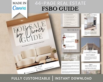 FSBO Guide: Canva Real Estate Template - Etsy