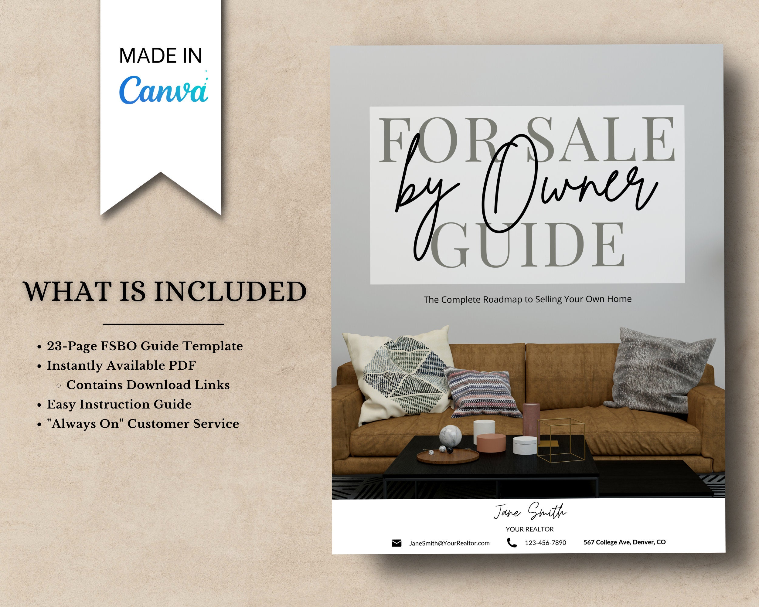 Real Estate Marketing Templates, for Sale by Owner Guide, FSBO Packet ...