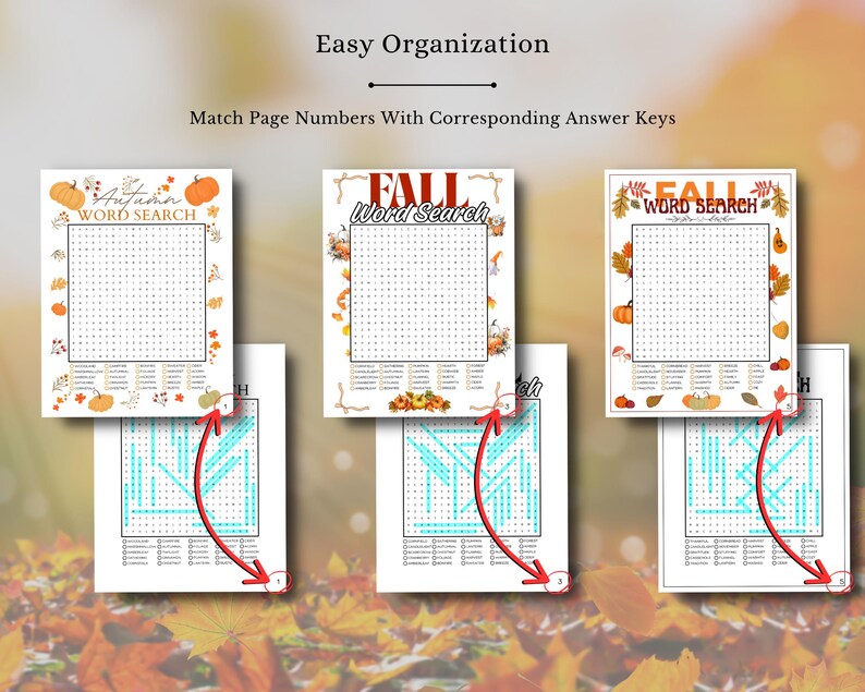 Autumn Printable Word Searches for Kids & Adults | Fall Activity Sheets ...