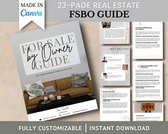 FSBO Guide: Canva Real Estate Template - Etsy
