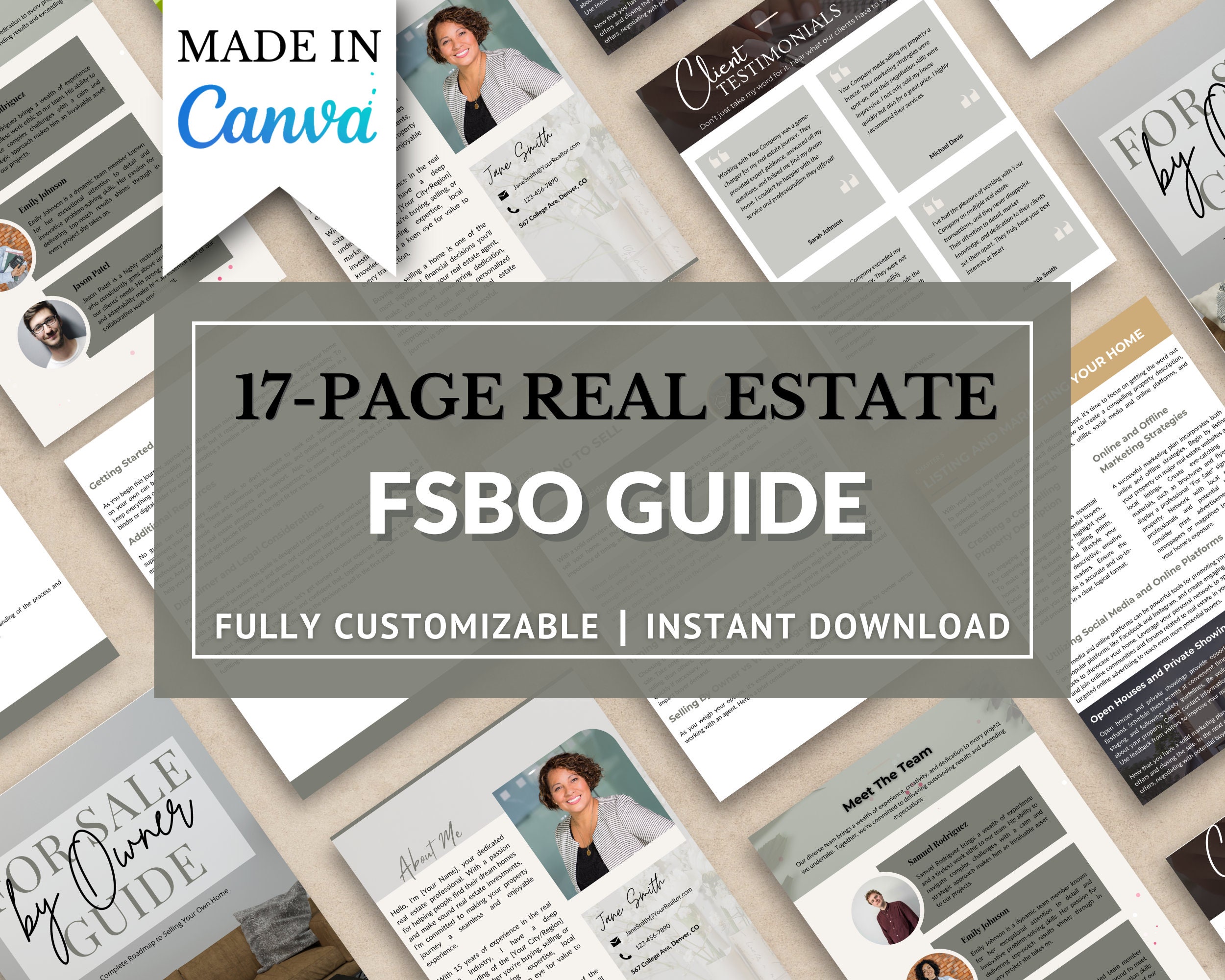 Real Estate Marketing Templates, for Sale by Owner Guide, FSBO Packet ...
