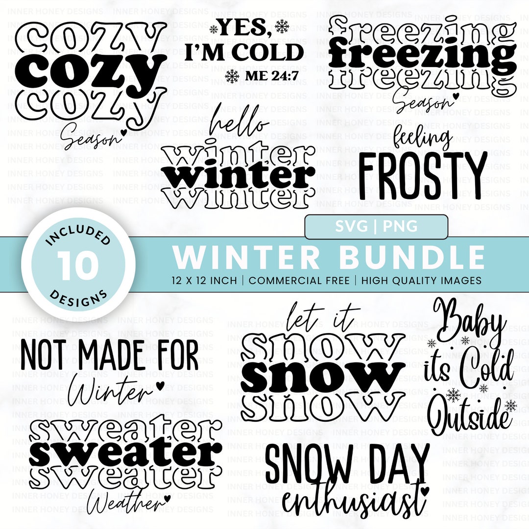 Winter SVG Bundle, Christmas Svg, Winter Svg, Santa Svg, Christmas ...