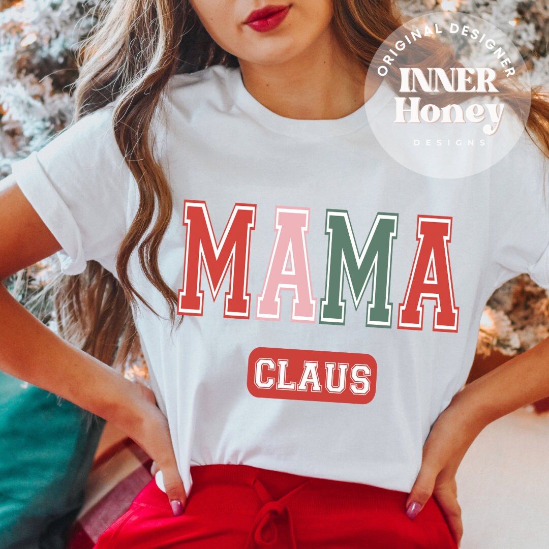 Mama Claus Png, Retro Mama Png, Mamapng, Mama Christmas Png, Trendy ...