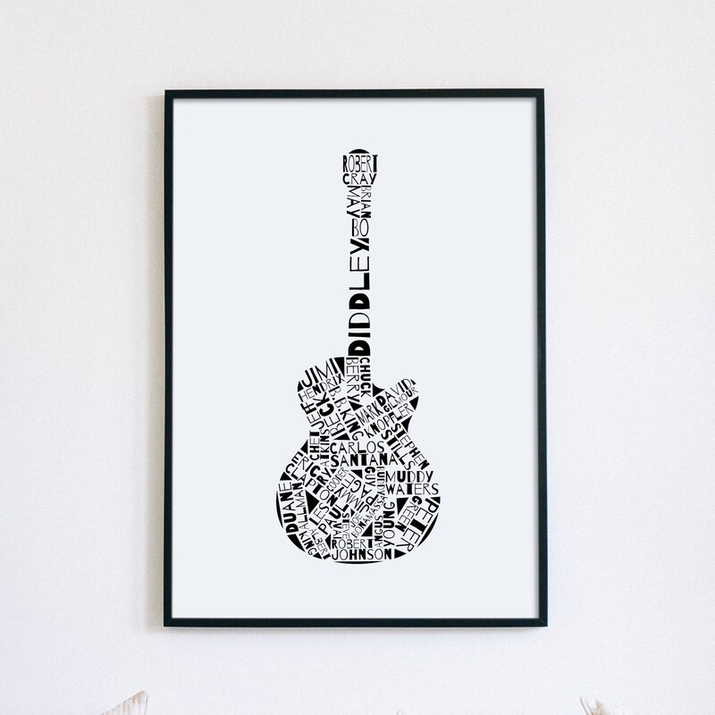 Guitar Print - Etsy