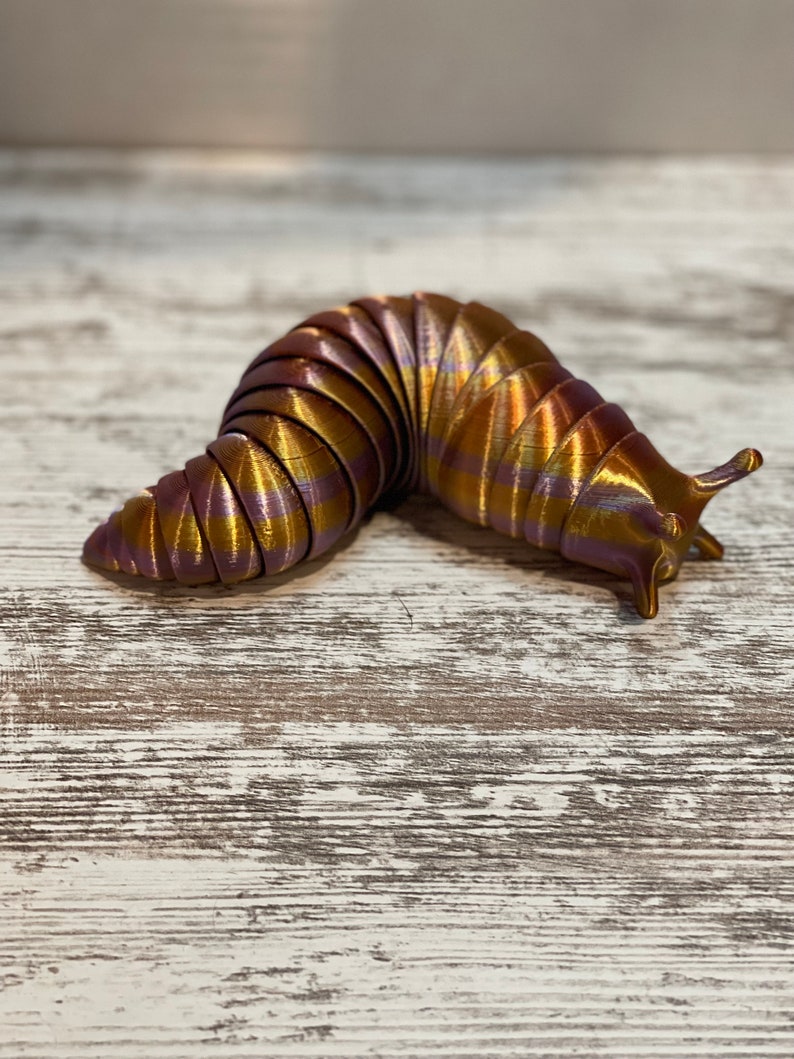 3D Printed Slug, Fidget Toy, ASMR, Desk Toy, Colorful, Moveable Toy - Etsy