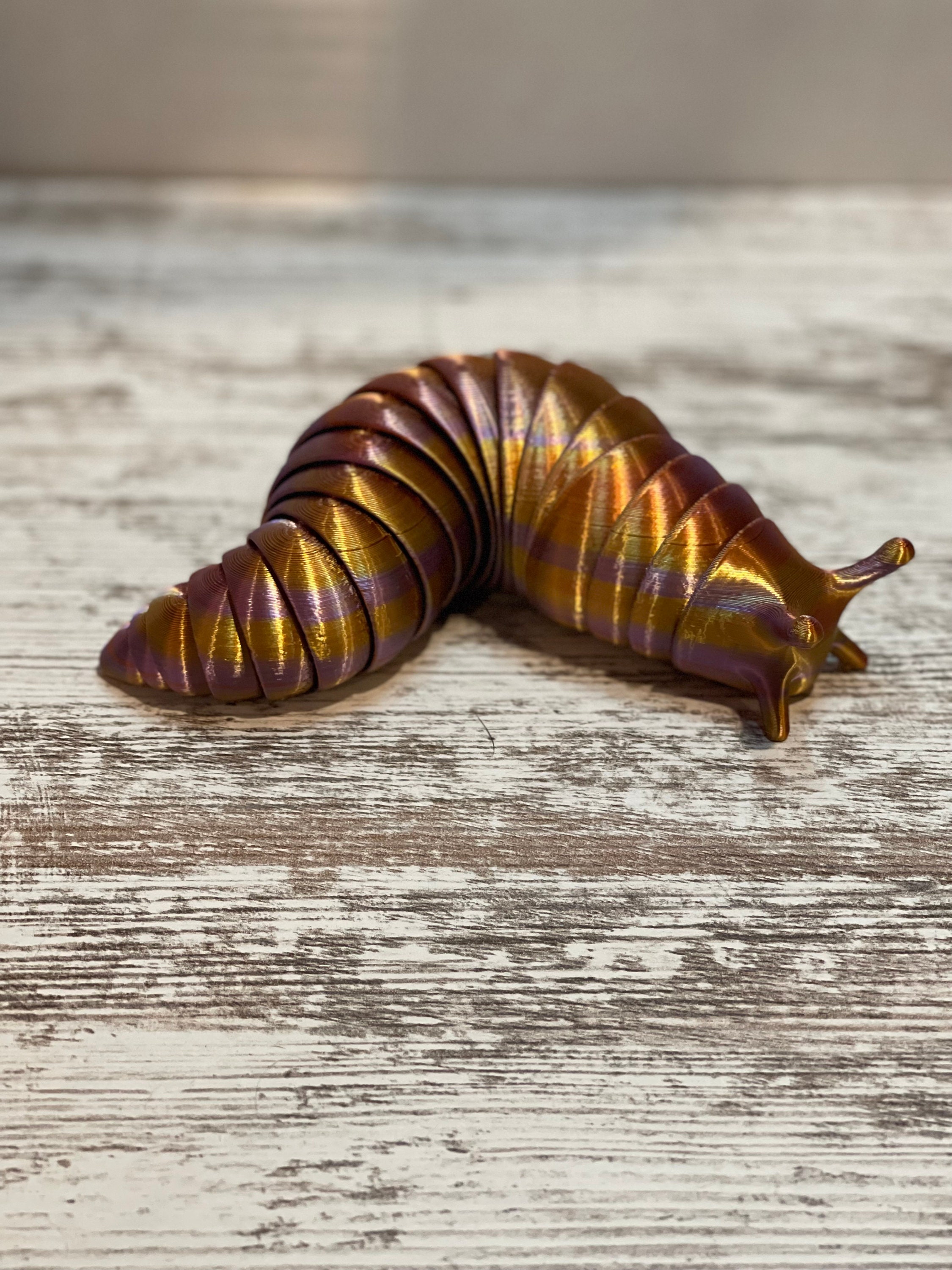 3D Printed Slug, Fidget Toy, ASMR, Desk Toy, Colorful, Moveable Toy - Etsy