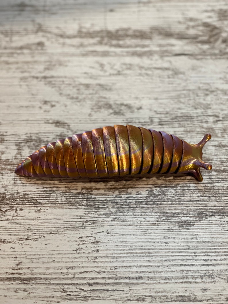 3D Printed Slug, Fidget Toy, ASMR, Desk Toy, Colorful, Moveable Toy - Etsy