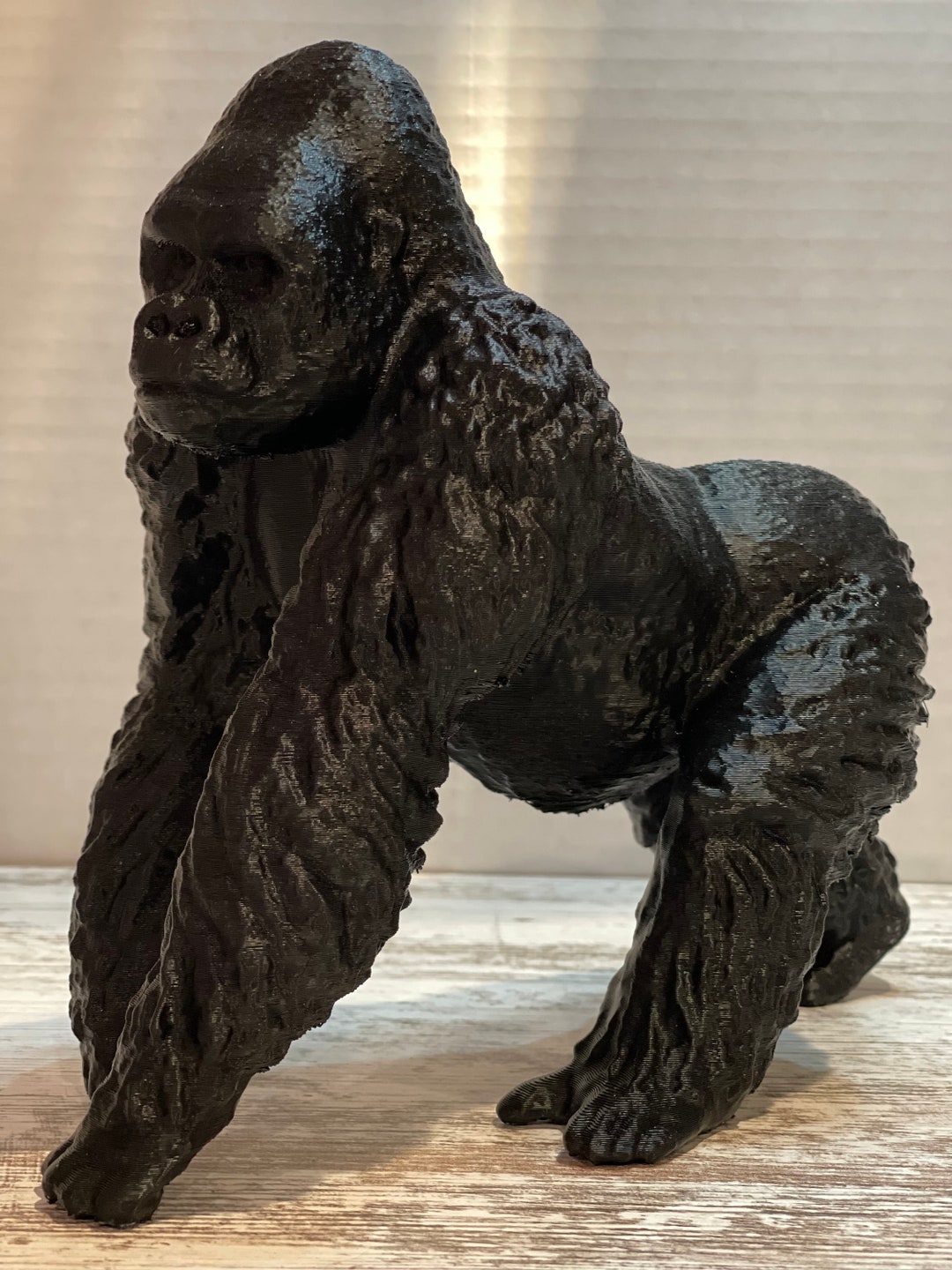 3D Printed Gorilla, Desk Decor, Animal Art, King Kong, Movie Art - Etsy