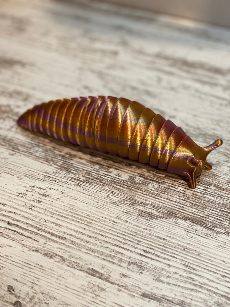 3D Printed Slug, Fidget Toy, ASMR, Desk Toy, Colorful, Moveable Toy - Etsy