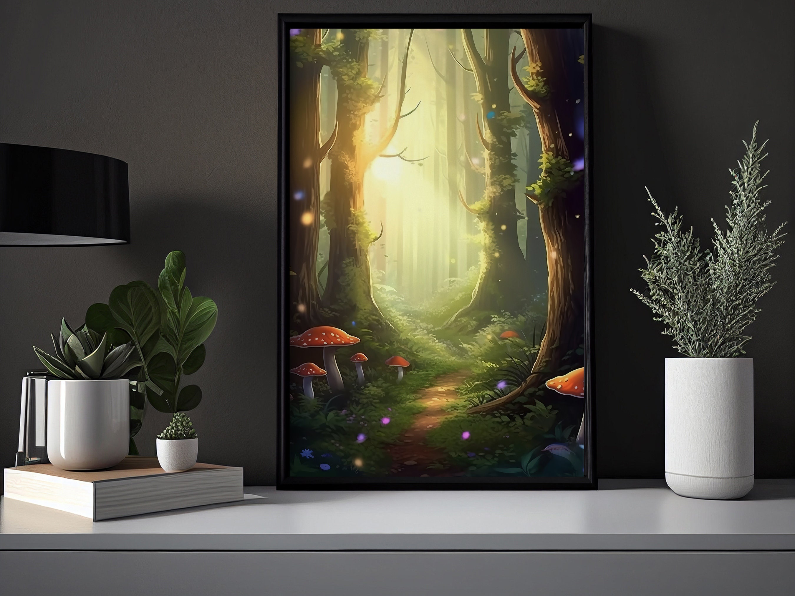 Magical Trail Into the Forest Painting Canvas Wall Art - Etsy