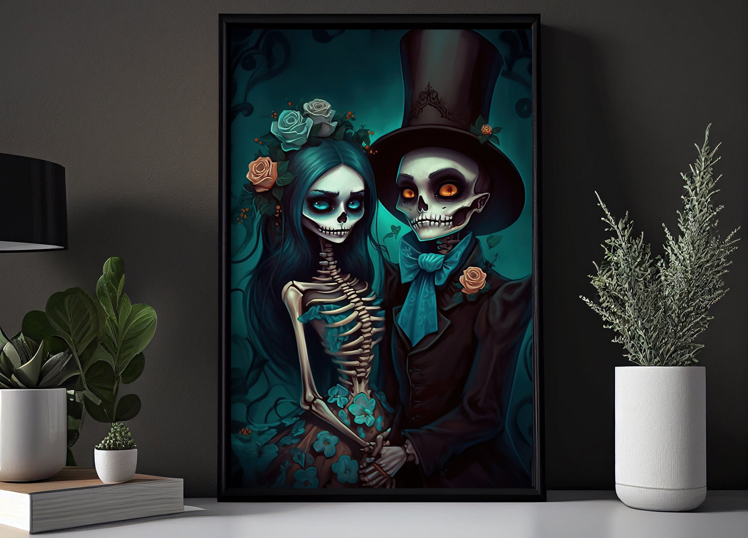 Mexican Skeleton Couple Art