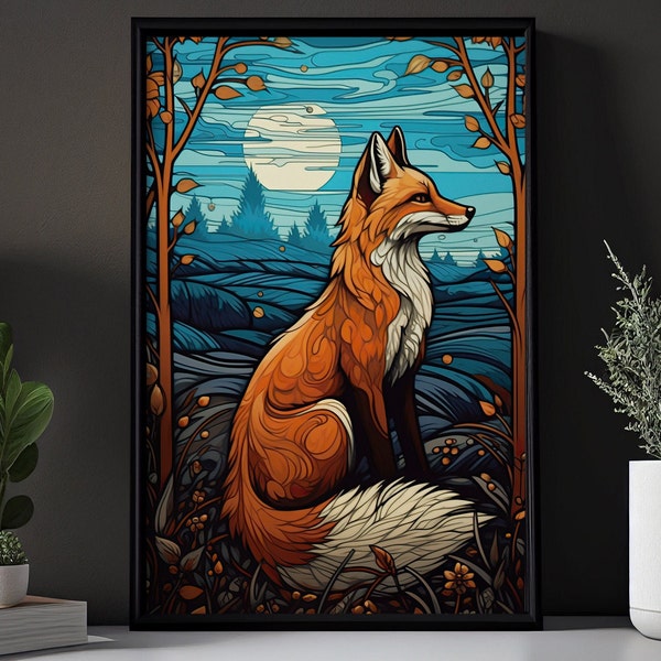 Fox Framed Wall Art - Etsy