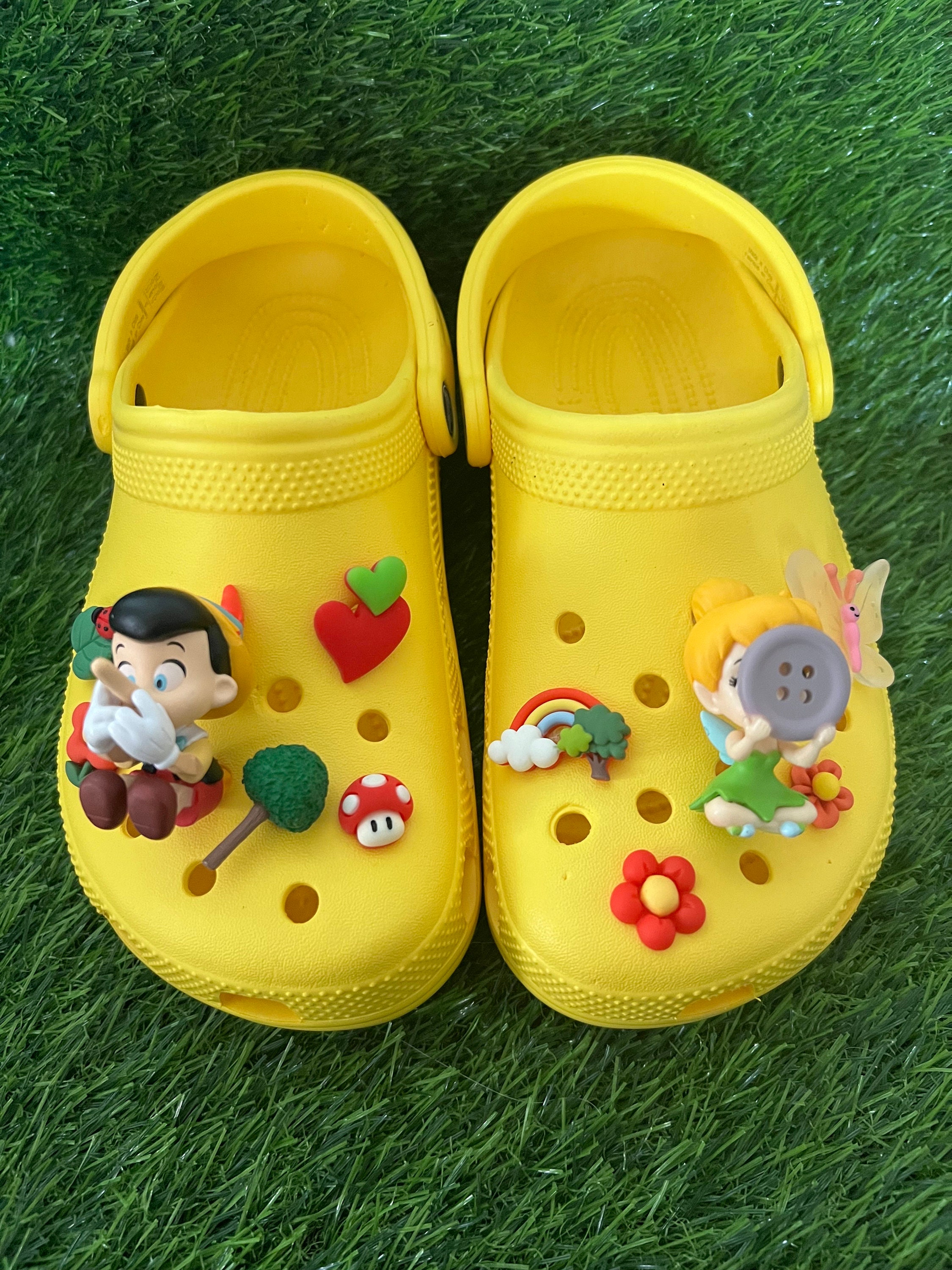 LIMITED EDITION Peekaboo Tinkerbell OR Pinocchio Croc Charm Set 6pcs - Etsy