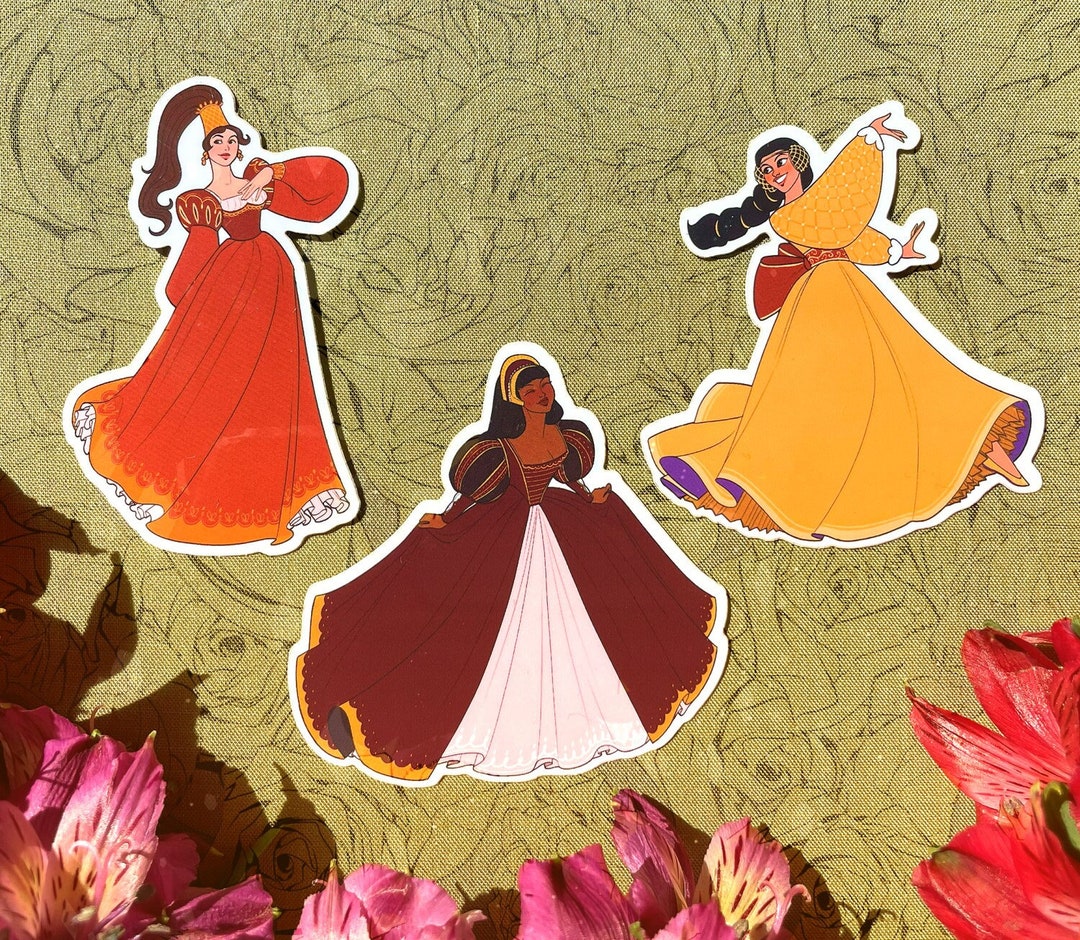 Medieval Ladies Stickers - Medieval Sticker | DND Sticker | Glossy ...