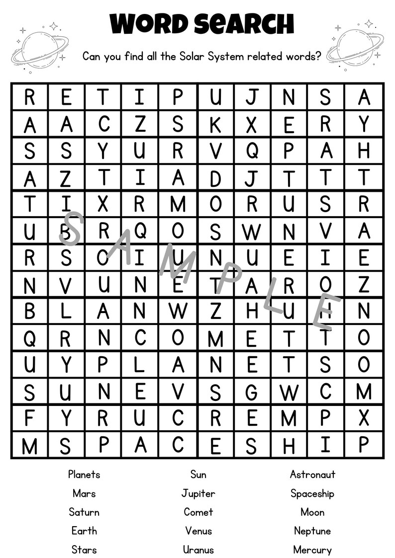 Solar System Activity Pack | Educational Resources | Learning Packs - Etsy