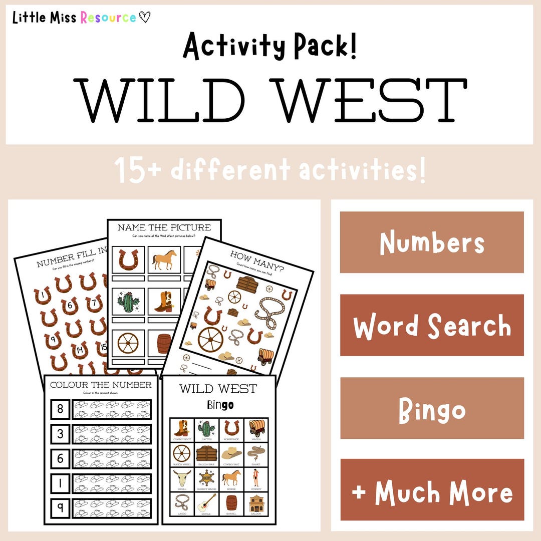 Wild West Activity Pack | Online Educational Resources | Learning ...
