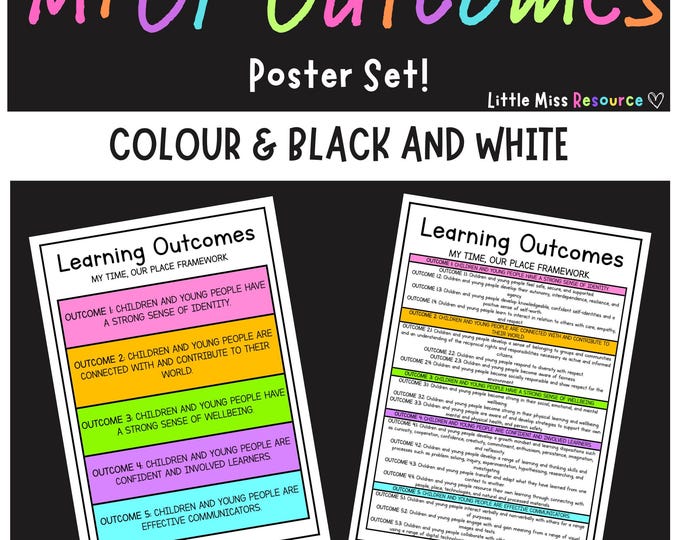 MTOP Outcomes Posters | Bright Colours | Educator | Classroom ...