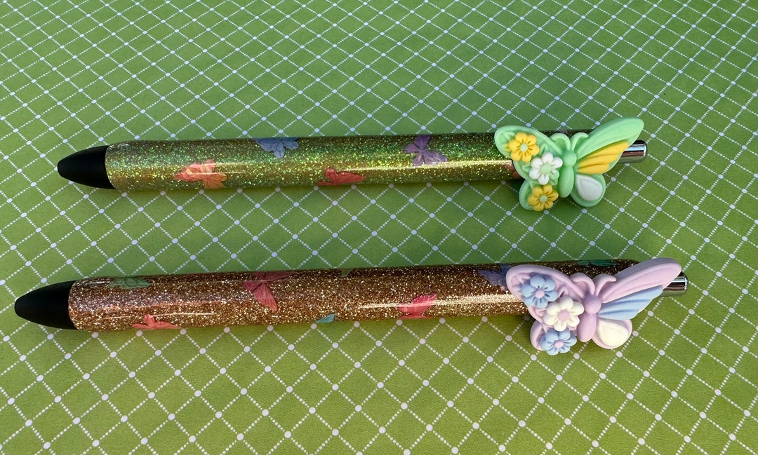 Handmade Resin Butterfly Gel Pen - Etsy