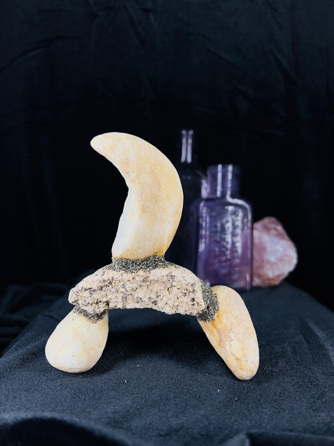 Betta Cave With Naturally Accuring Moon Shaped Stone, and Quartz Y5 - Etsy