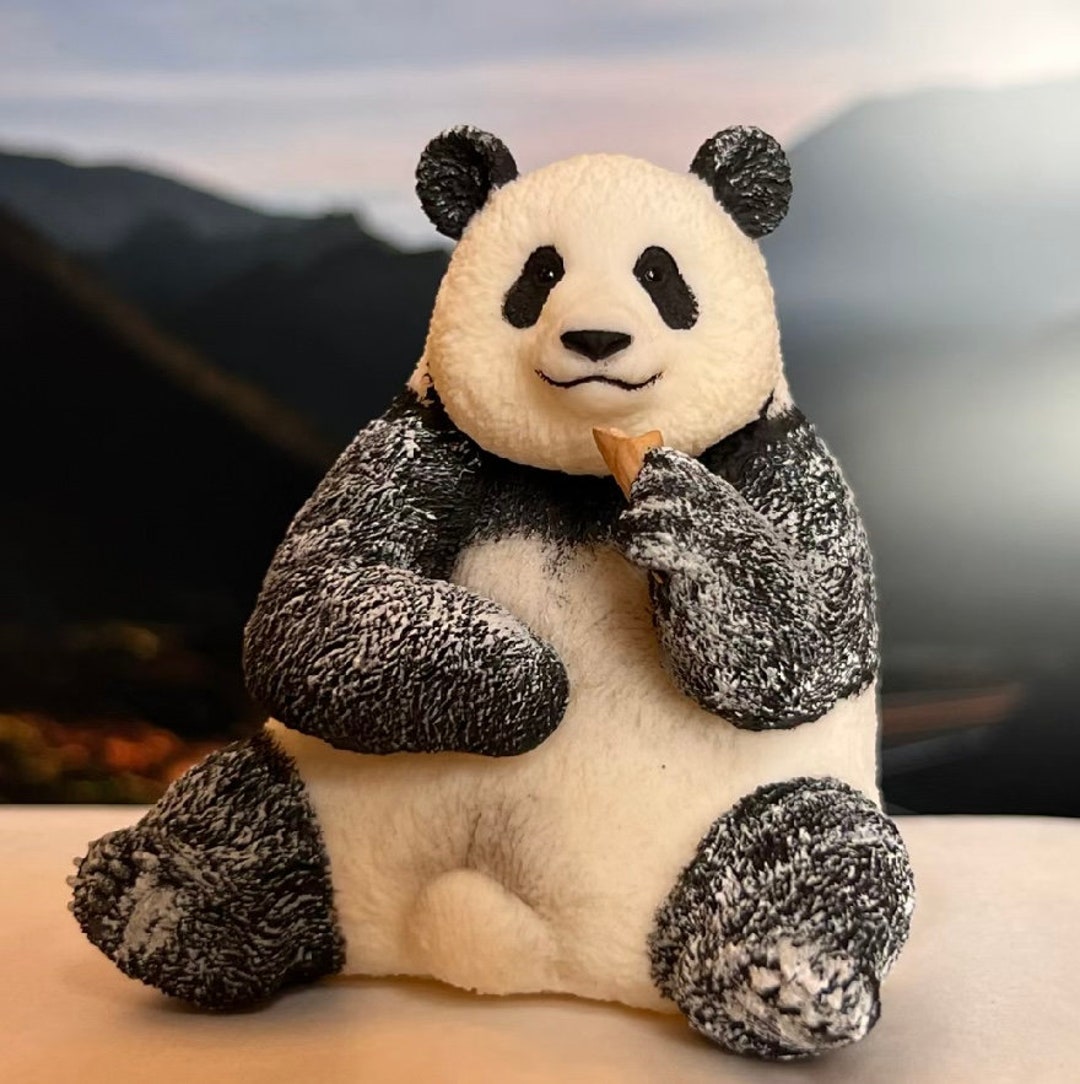 3D Printed Panda Cub Menglan Sit Bear Handcrafted Table Decor - Etsy