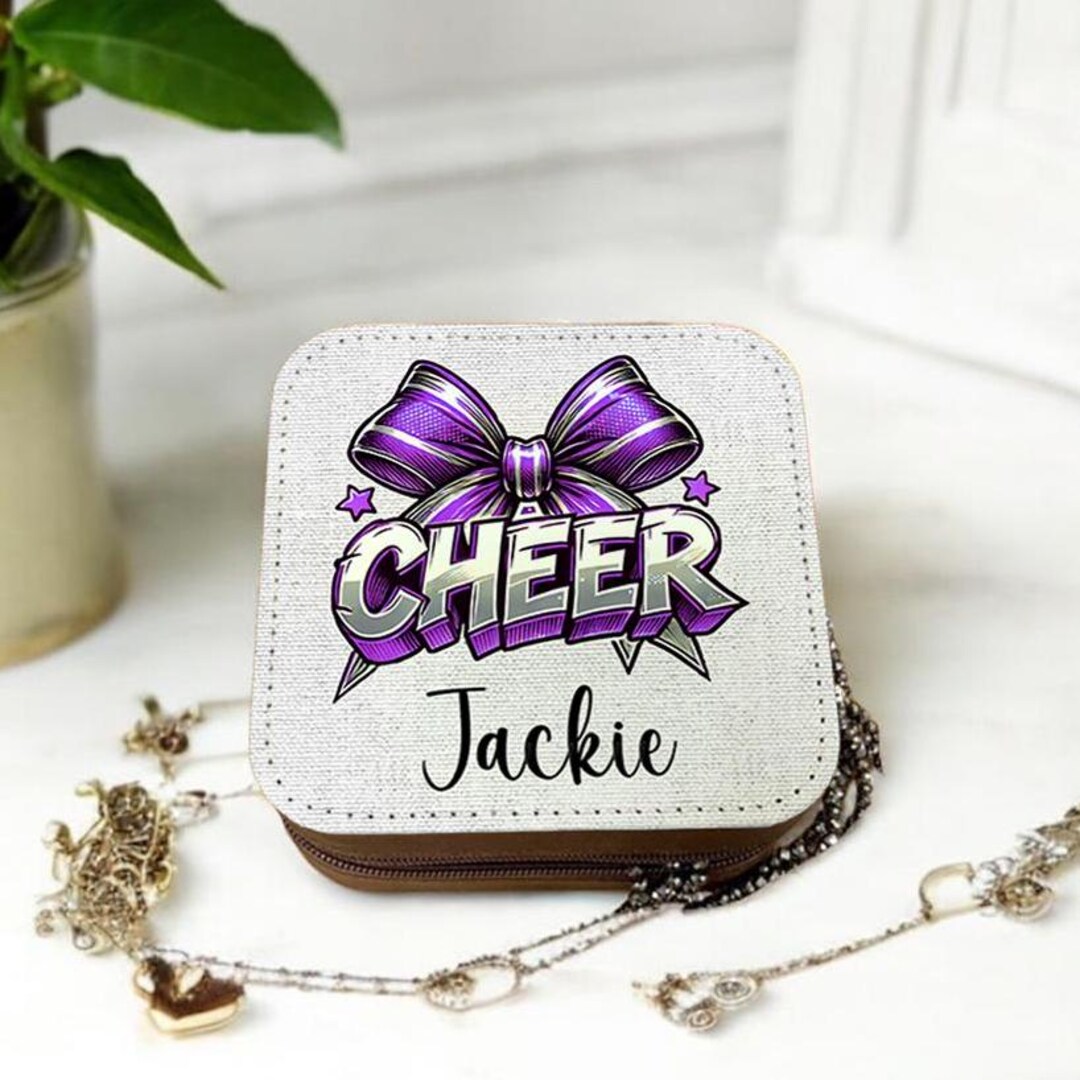Personalized Cheer Jewelry Box, Cheerleading Squad Gift, Big Little ...