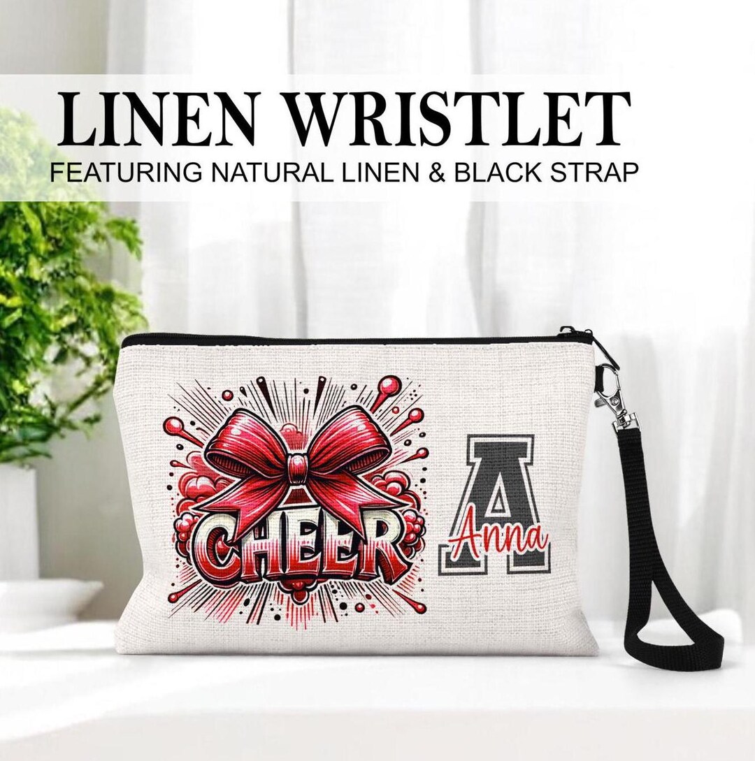 Personalized Cheer Makeup Bag, Cheer Wristlet, Cheerleading Gift Ideas ...