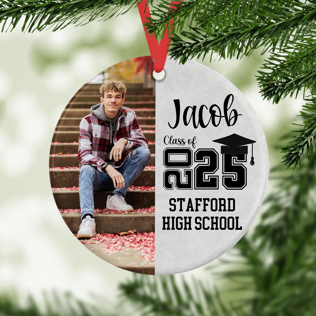 Personalized Graduation Ornament, Class of 2026 Photo Ornament, Senior ...