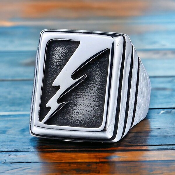 Lightning Bolt Ring - Etsy