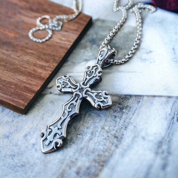 Cool Cross Necklace - Etsy