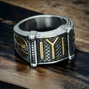 Ottoman Ring/ Turkish Ring for Men/ Ertugrul Ring/ IYI Kayi Ring/ Gold ...