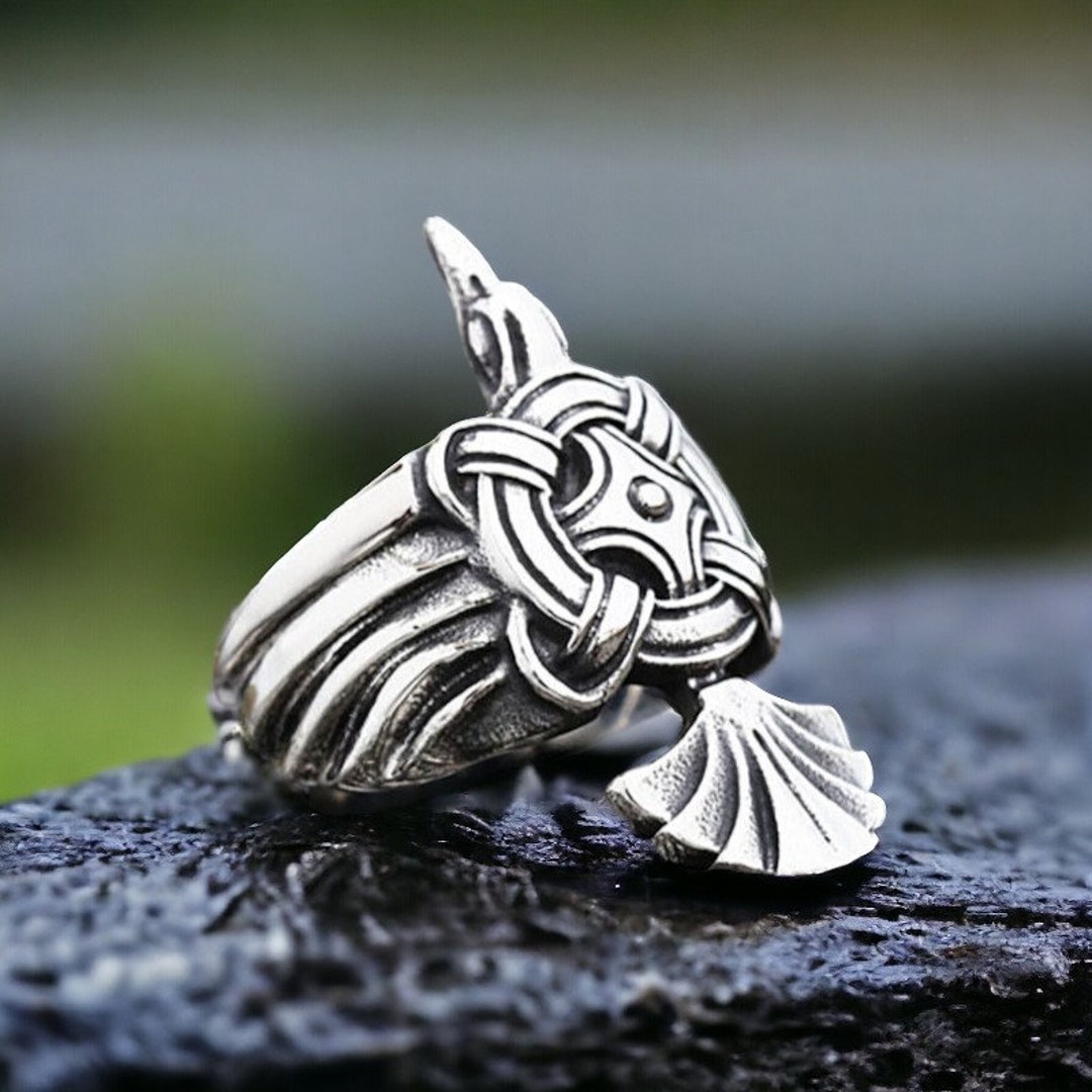 Celtic Raven Ring/ Viking Raven Ring/ Crow Ring/ Viking Ring for Men ...