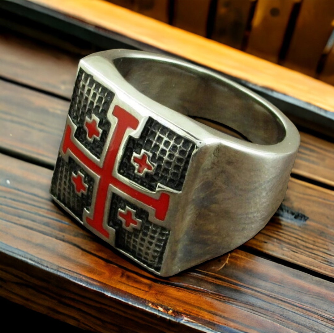 Templar Cross Ring/ Knights Templar Ring/ Crusader Cross Ring ...