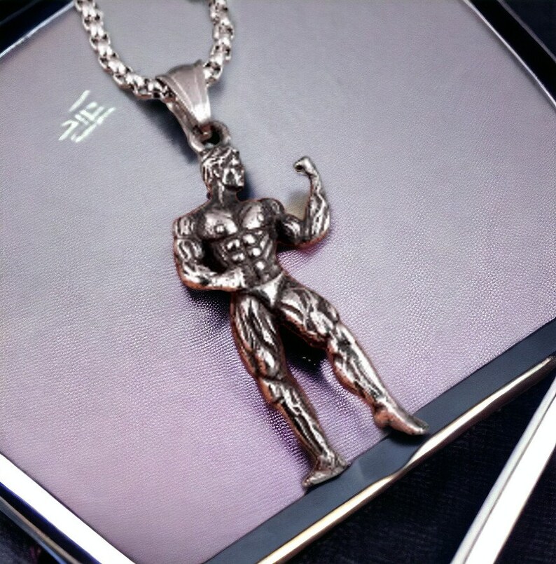 Bodybuilder Necklace/ Fitness Lover Gifts/ Cool Pendant/ Workout ...