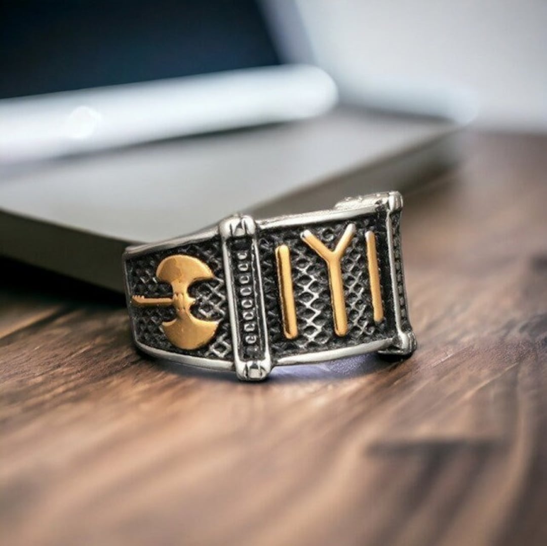 Ottoman Ring/ Turkish Ring for Men/ Ertugrul Ring/ IYI Kayi Ring/ Gold ...