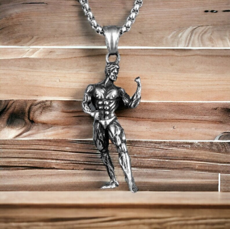 Bodybuilder Necklace/ Fitness Lover Gifts/ Cool Pendant/ Workout ...