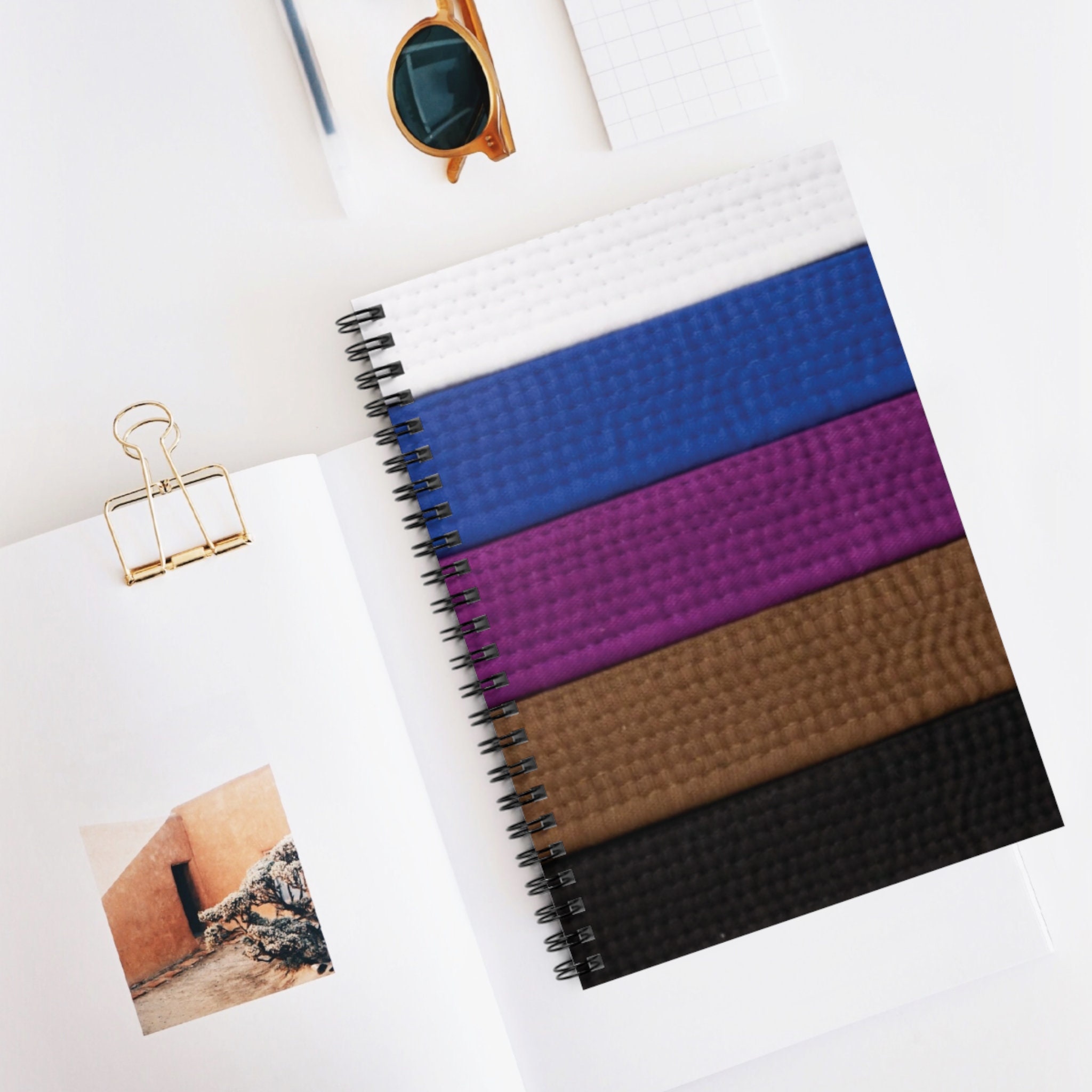 Jiu Jitsu Belt Spiral Notebook - All Ranks Diary - Martial Arts MMA ...