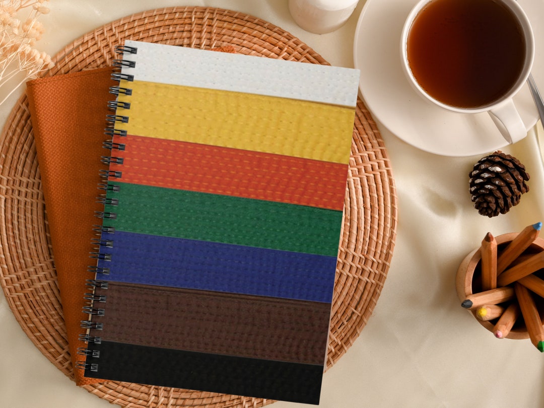 Taekwondo Belt Spiral Notebook - All Ranks Design - Martial Arts ...