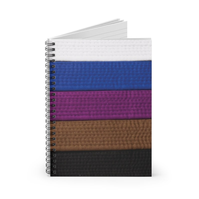 Jiu Jitsu Belt Spiral Notebook - All Ranks Diary - Martial Arts MMA ...