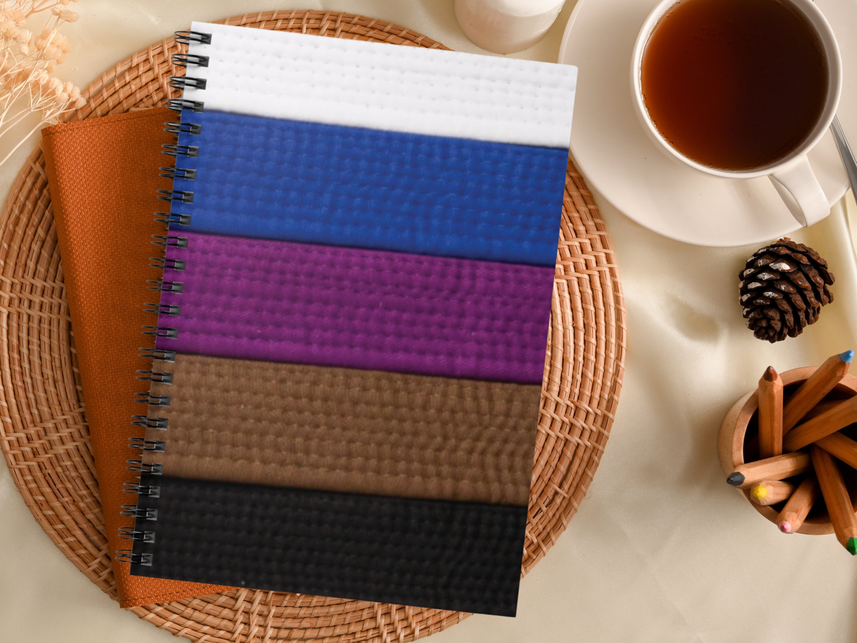 Jiu Jitsu Belt Spiral Notebook - All Ranks Diary - Martial Arts MMA ...