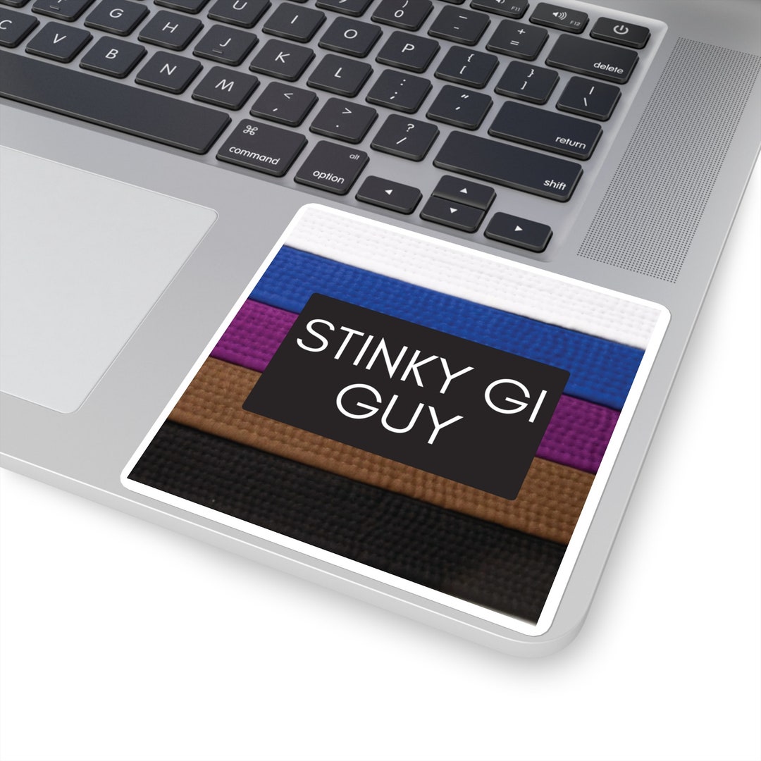 Jiu Jitsu Belt Square Sticker - Stinky Gi Guy Conversational Martial ...