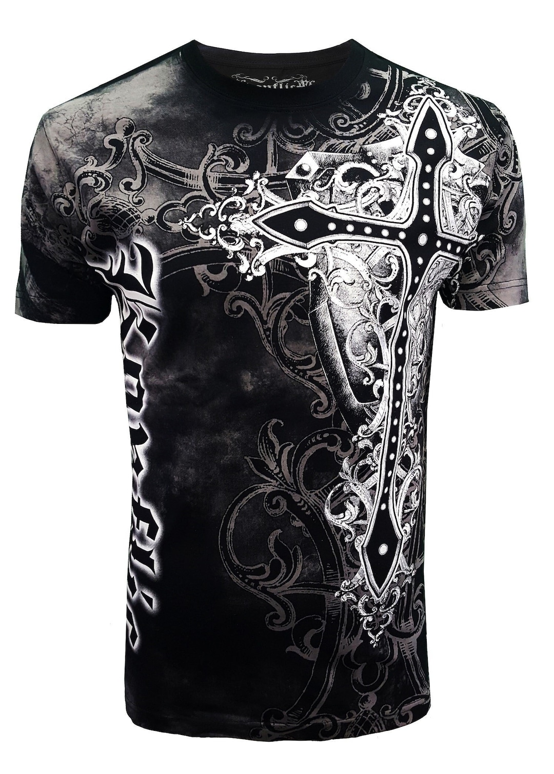 Konflic Giant Cross Shield With Wings All Over Graphic Men's T Shirt - Etsy
