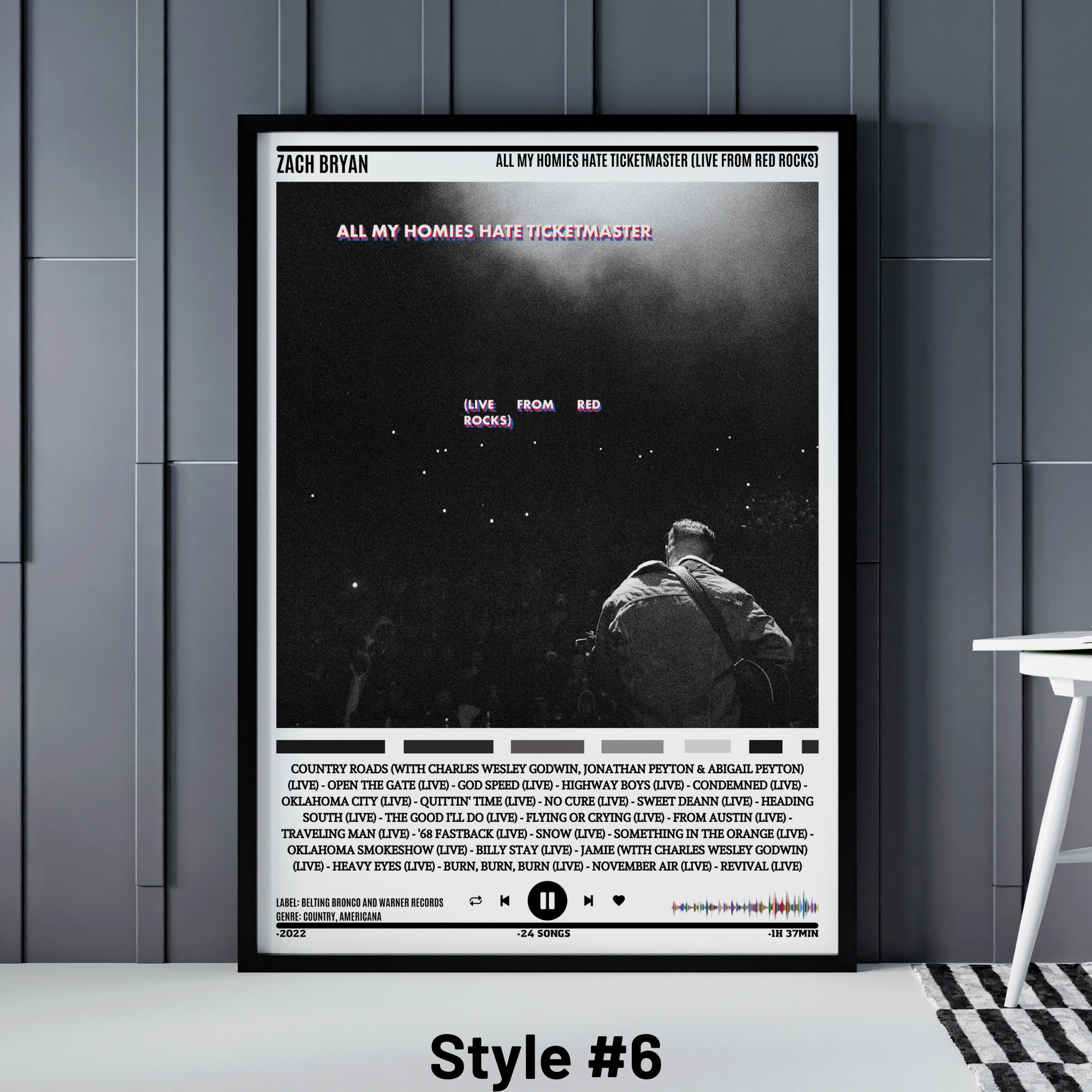 Zach Bryan Poster, Fear and Fridays Poem Poster, American Heartbreak ...