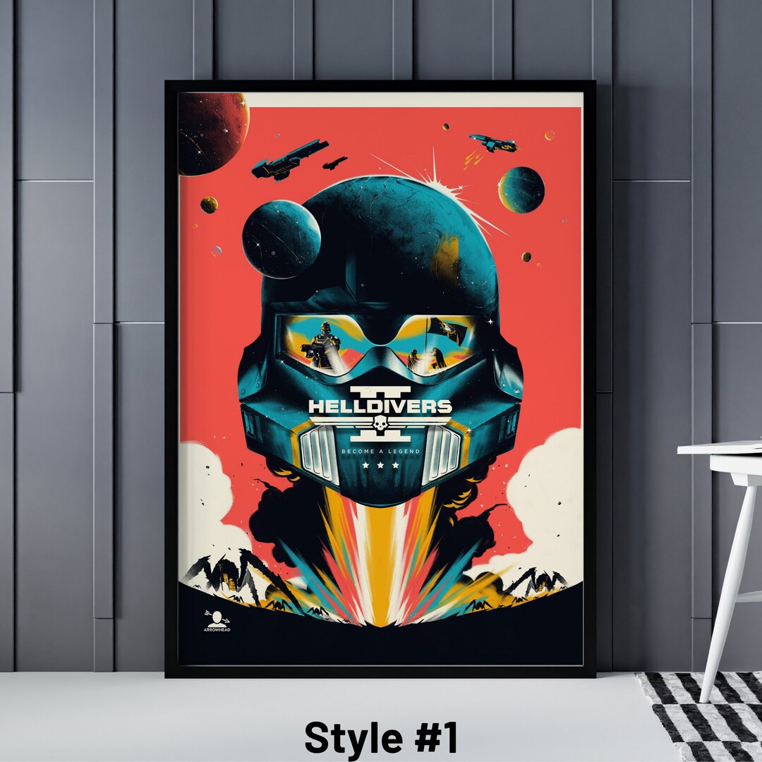 Helldivers 2 Poster, 5 Different Helldivers 2 Posters, Helldivers 1 and ...