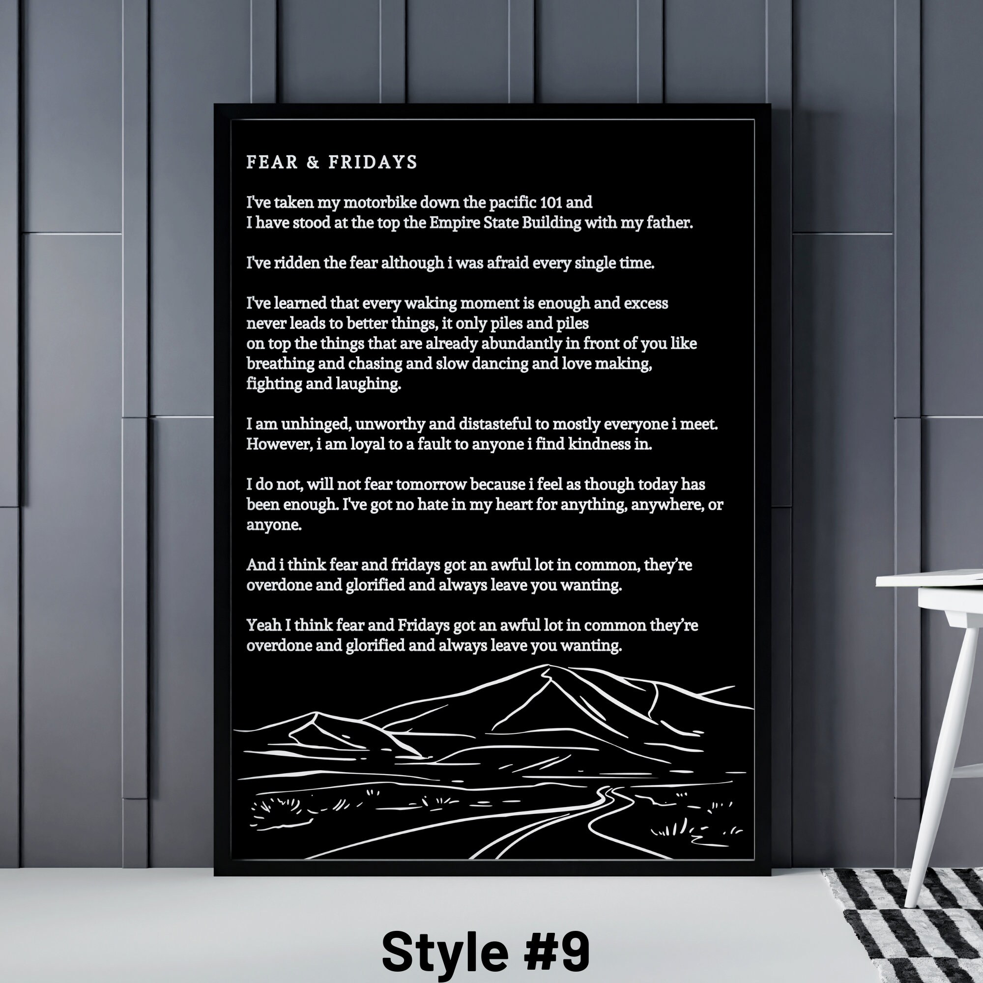 Zach Bryan Poster, Fear and Fridays Poem Poster, American Heartbreak ...