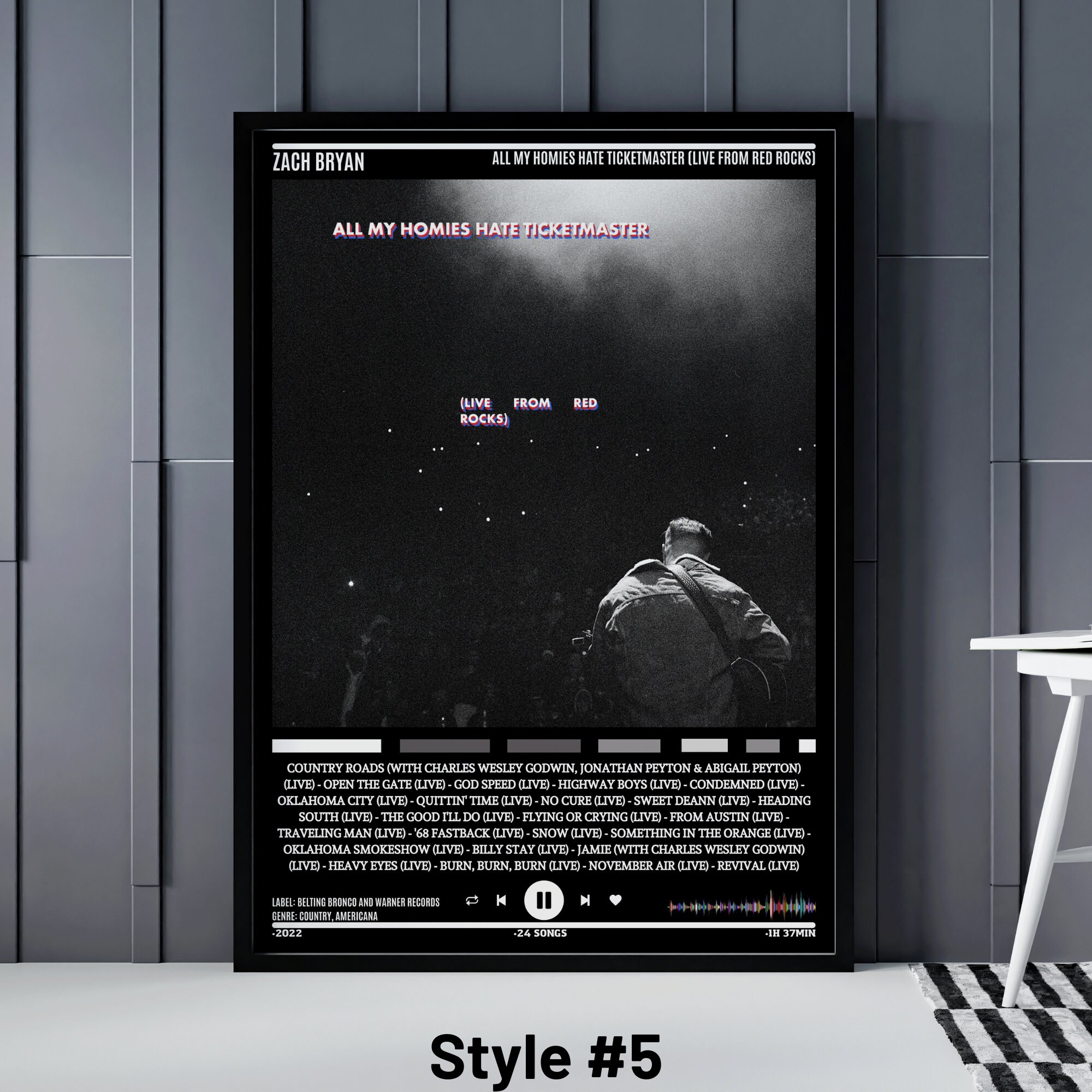 Zach Bryan Poster, Fear and Fridays Poem Poster, American Heartbreak ...