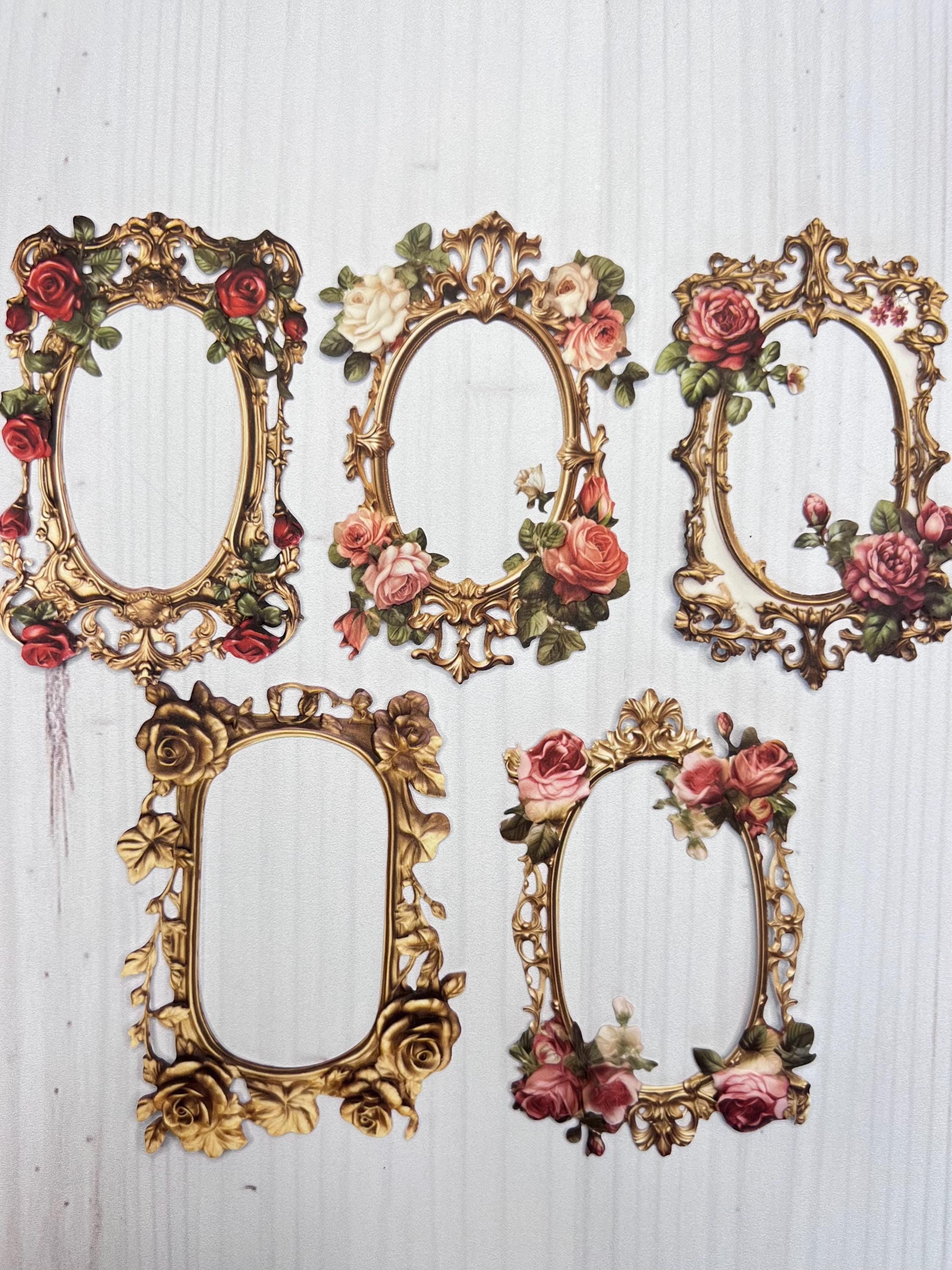 Die Cut Embossed Frames, Junk Journal Embellishments, Junk Journal ...