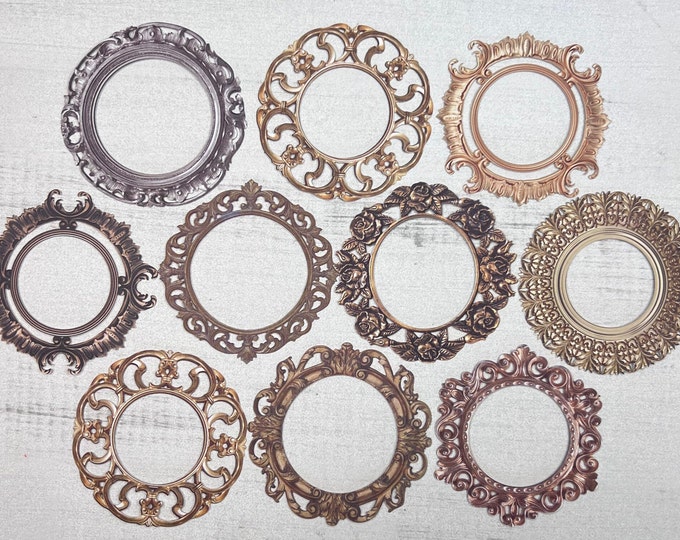 Die Cut Embossed Frames, Junk Journal Embellishments, Junk Journal ...