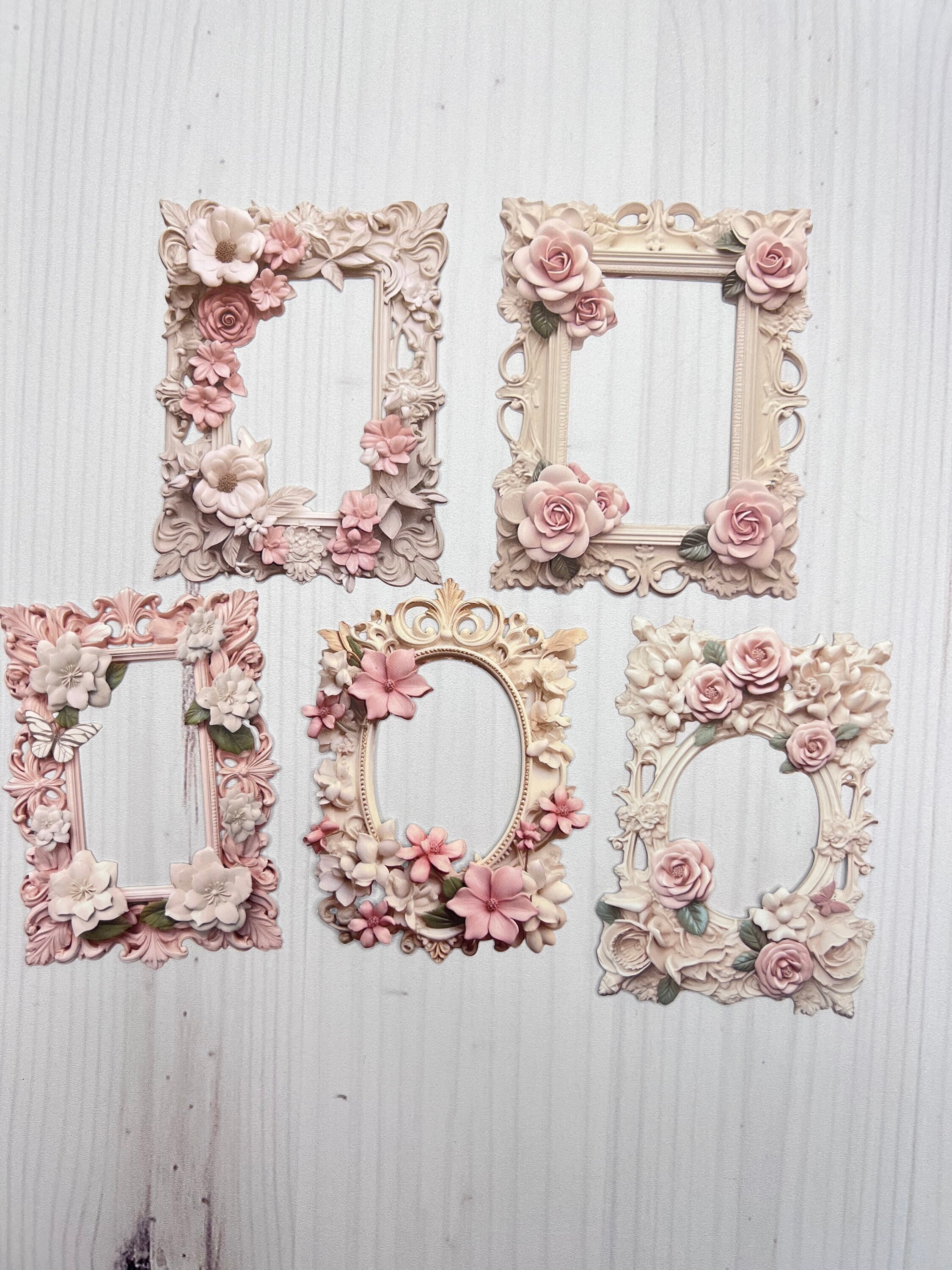 Die Cut Embossed Frames, Junk Journal Embellishments, Junk Journal ...