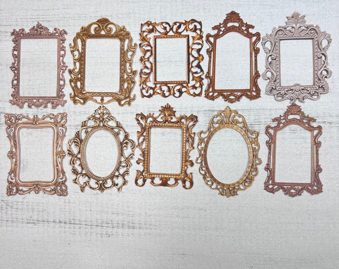 Die Cut Embossed Frames, Junk Journal Embellishments, Junk Journal ...