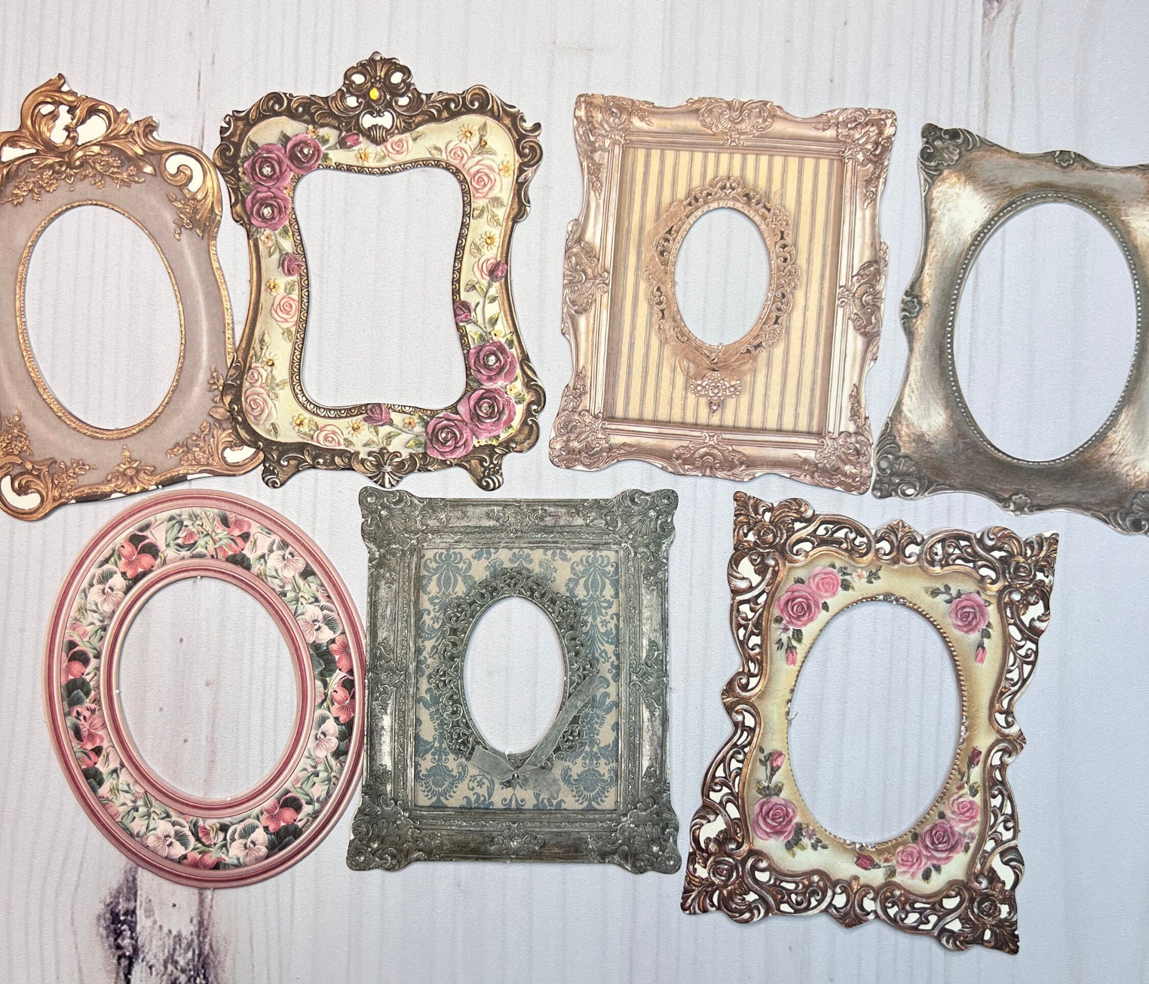 Ephemera for Handmade Junk Journal Embellishments, Die Cut Frames, Die ...